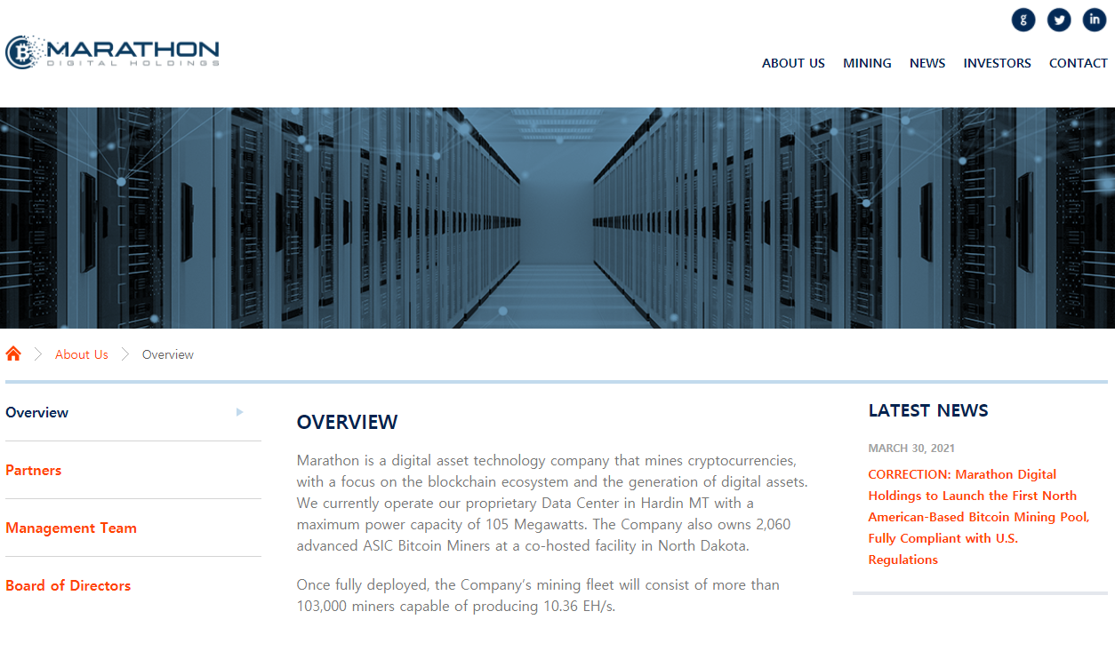 Bitcoin mining company marathon unveils plan to operate ``fully ...